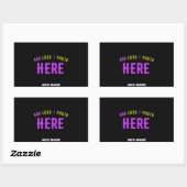 STYLISH MODERN CUSTOMIZABLE BLACK VERIFIED BRANDED RECTANGULAR STICKER ...