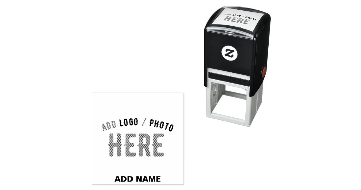 STYLISH MODERN CUSTOMIZABLE BLACK VERIFIED BRANDED SELF-INKING STAMP ...