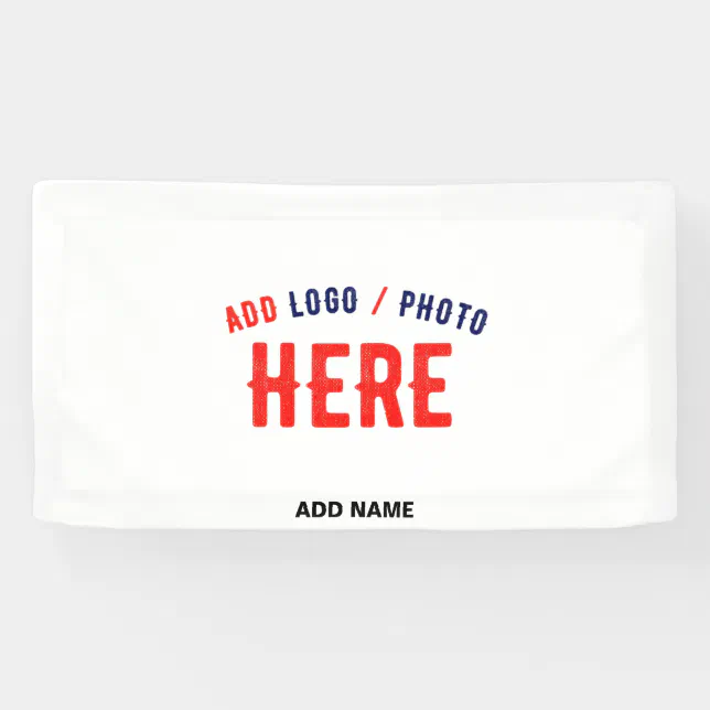 STYLISH MODERN CUSTOMIZABLE WHITE VERIFIED BRANDED BANNER | Zazzle