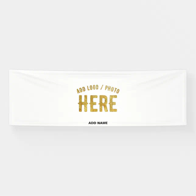 STYLISH MODERN CUSTOMIZABLE WHITE VERIFIED BRANDED BANNER | Zazzle
