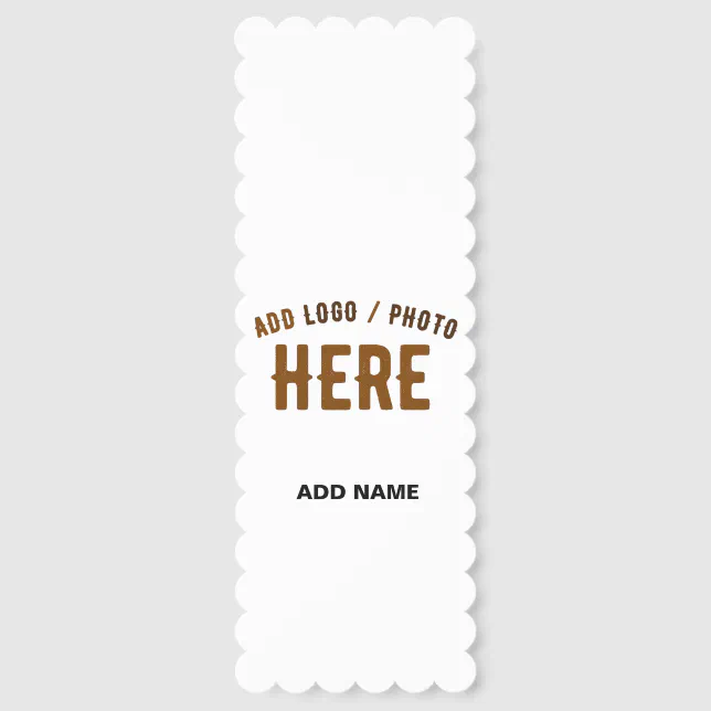STYLISH MODERN CUSTOMIZABLE WHITE VERIFIED BRANDED BOOKMARKS | Zazzle