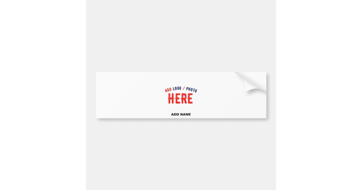 STYLISH MODERN CUSTOMIZABLE WHITE VERIFIED BRANDED BUMPER STICKER | Zazzle