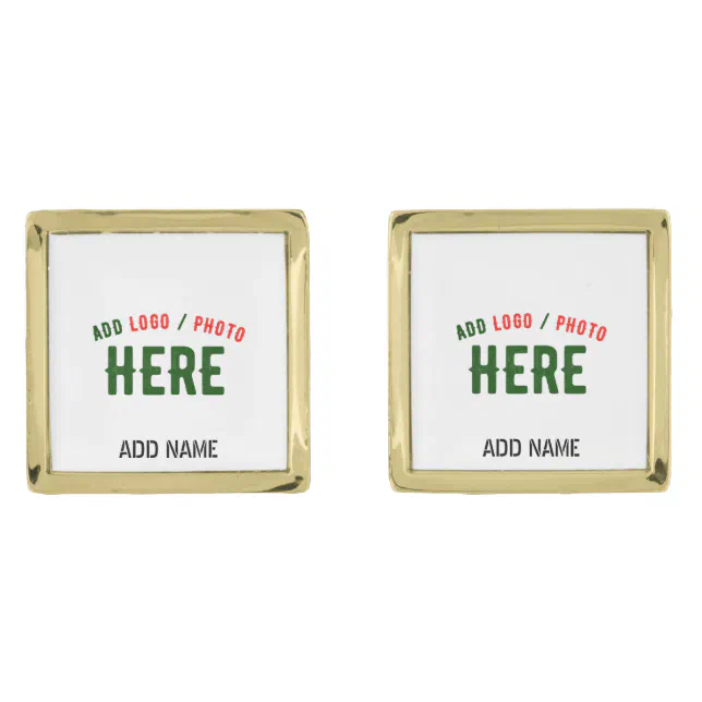 STYLISH MODERN CUSTOMIZABLE WHITE VERIFIED BRANDED CUFFLINKS | Zazzle