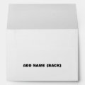 STYLISH MODERN CUSTOMIZABLE WHITE VERIFIED BRANDED ENVELOPE | Zazzle
