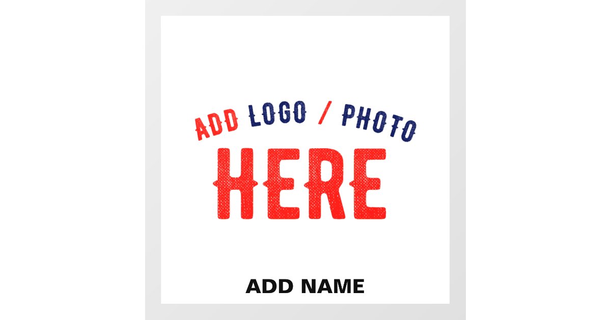 STYLISH MODERN CUSTOMIZABLE WHITE VERIFIED BRANDED FLOOR DECALS | Zazzle
