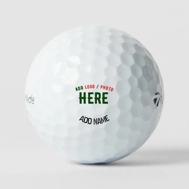 STYLISH MODERN CUSTOMIZABLE WHITE VERIFIED BRANDED GOLF BALLS | Zazzle