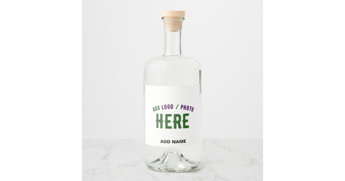 STYLISH MODERN CUSTOMIZABLE WHITE VERIFIED BRANDED LIQUOR BOTTLE LABEL ...
