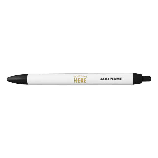 STYLISH MODERN CUSTOMIZABLE WHITE VERIFIED BRANDED PEN | Zazzle