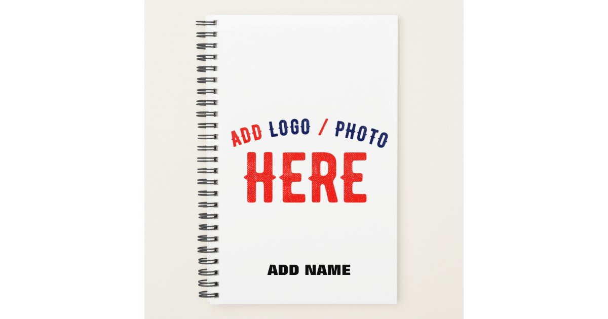 STYLISH MODERN CUSTOMIZABLE WHITE VERIFIED BRANDED PLANNER | Zazzle