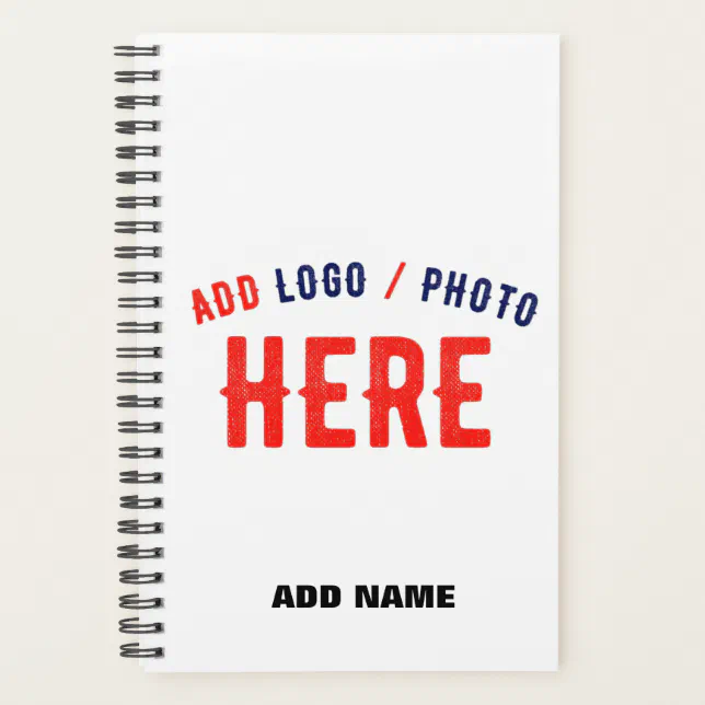 STYLISH MODERN CUSTOMIZABLE WHITE VERIFIED BRANDED PLANNER | Zazzle