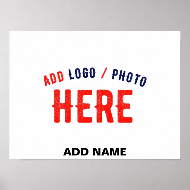 STYLISH MODERN CUSTOMIZABLE WHITE VERIFIED BRANDED POSTER | Zazzle