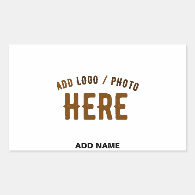 STYLISH MODERN CUSTOMIZABLE WHITE VERIFIED BRANDED RECTANGULAR STICKER ...