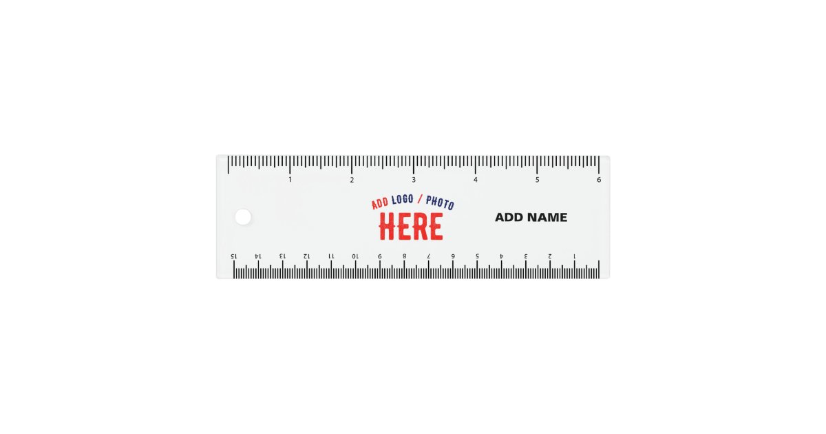 STYLISH MODERN CUSTOMIZABLE WHITE VERIFIED BRANDED RULER | Zazzle