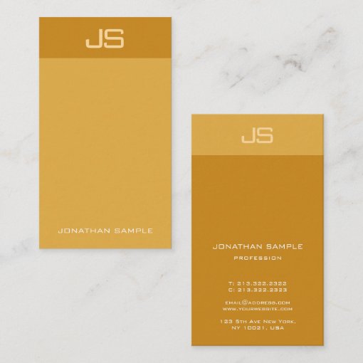 Stylish Modern Monogram Vertical Template Trendy Business Card | Zazzle