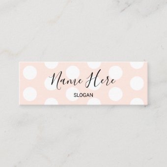 Stylish Modern Polka Dot Mini Business Cards | Zazzle