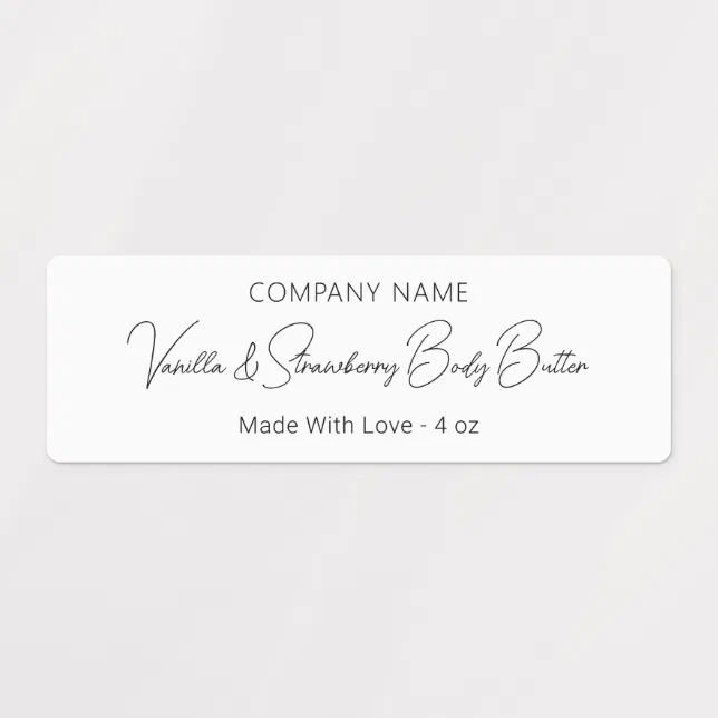Stylish Modern Typography Script Beauty Product Labels | Zazzle