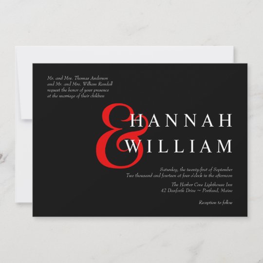 Stylish Modern Typography Wedding Invitations | Zazzle.com