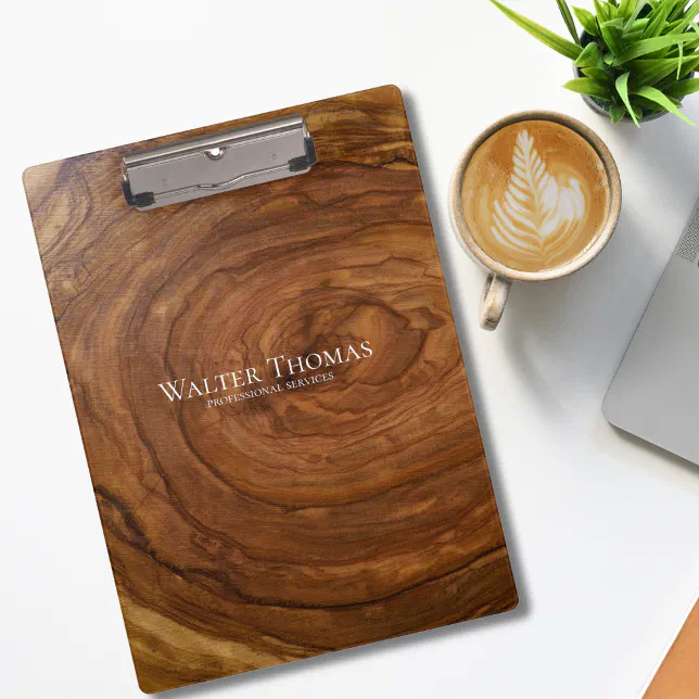 Stylish Modern Wood Custom Clipboard | Zazzle