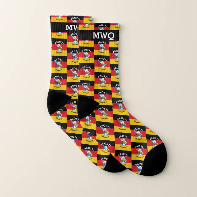 Stylish Monogrammed Beer OKTOBERFEST Socks | Zazzle