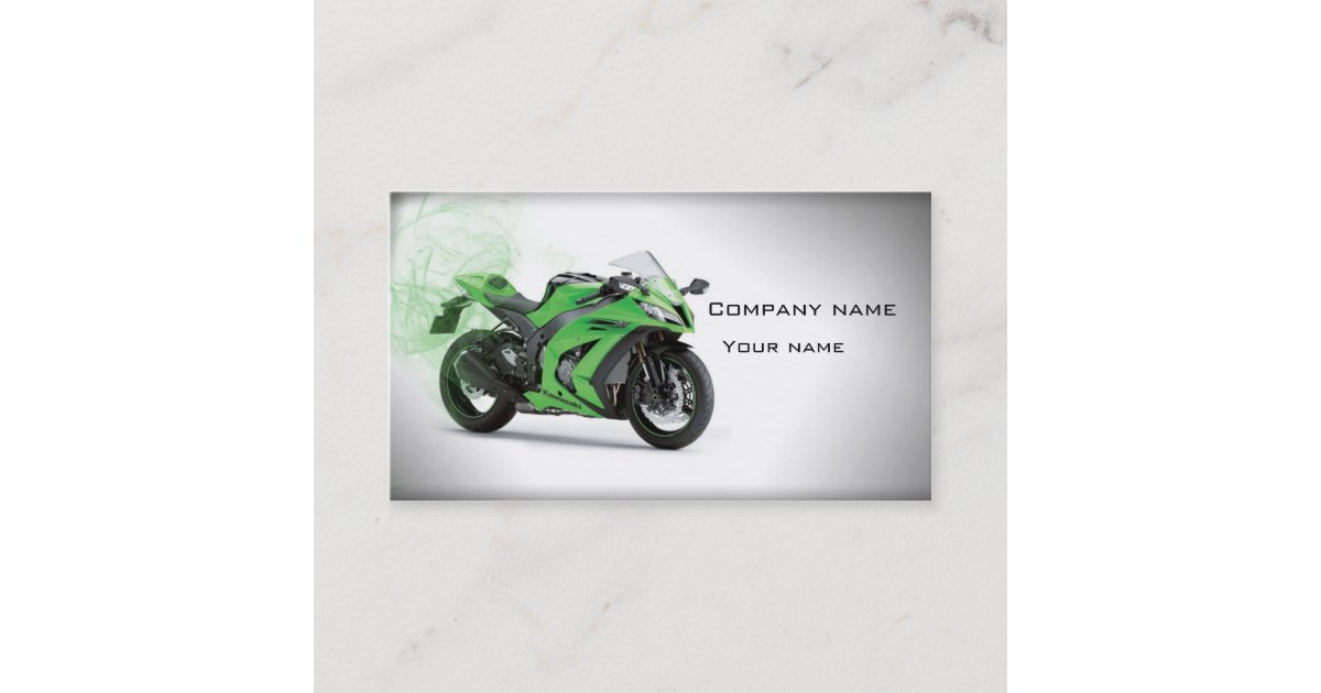 Stylish motorcycle business card | Zazzle