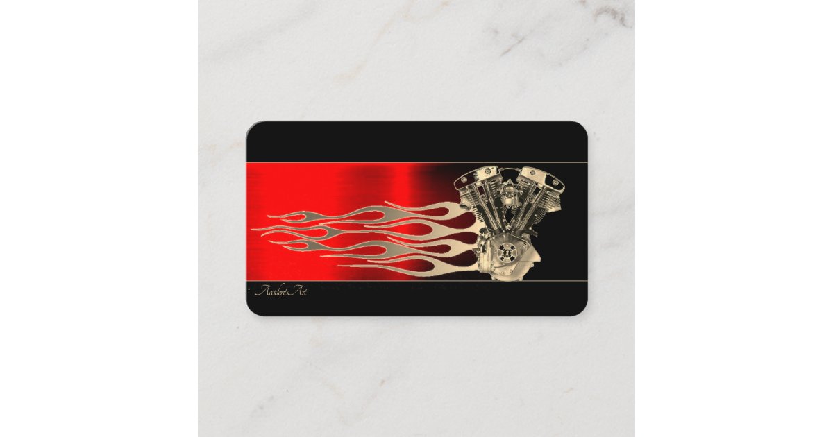 Stylish Motorcycle Business Card | Zazzle