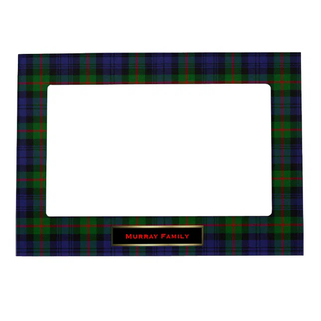Stylish Murray Family Tartan Plaid Custom Magnetic Frame | Zazzle