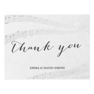 Musical Notes Thank You Cards | Zazzle