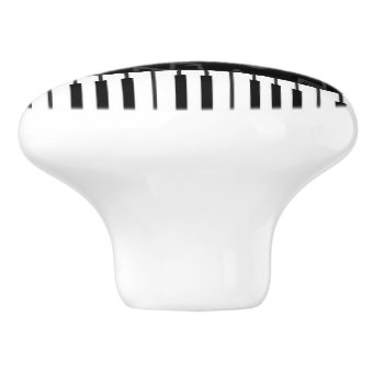 Stylish Music Notes Treble Clef and Piano Keys Ceramic Knob | Zazzle