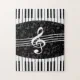 Stylish Music Notes Treble Clef and Piano Keys Jigsaw Puzzle | Zazzle