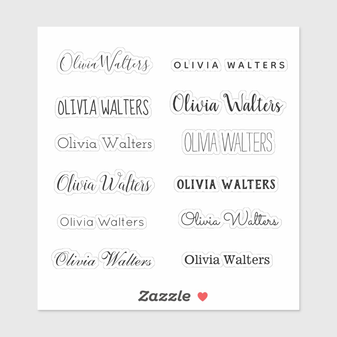 Stylish Name Sticker | Zazzle