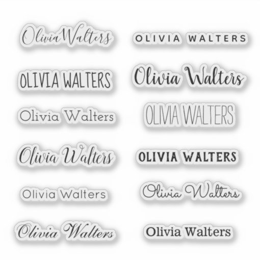 Stylish Name Sticker | Zazzle