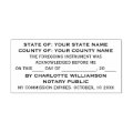 Stylish Notary Acknowledgment Self-inking Stamp | Zazzle