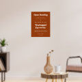 Stylish Orange Open seating Unplugged ceremony Poster | Zazzle