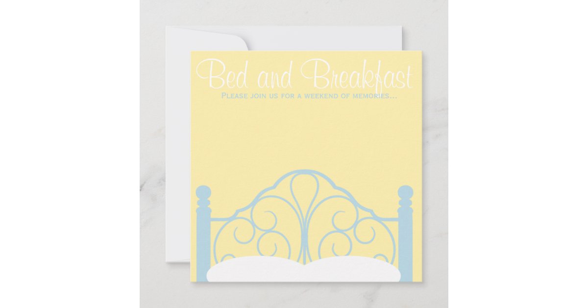 Stylish Ornate Inn Bed Frame Invitations | Zazzle