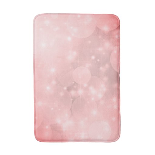 Stylish Pale Pink Blush Sparkle Bath Mat | Zazzle