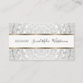 Stylish Pattern / Gold Metallic Trim Business Card | Zazzle