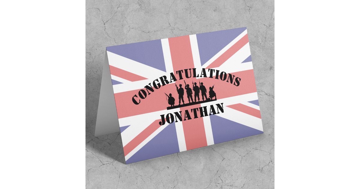 Stylish Personalized Army Passing Out Card | Zazzle