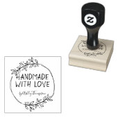 Stylish Personalized Handmade By Rubber Stamp | Zazzle