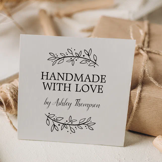 Stylish Personalized Handmade By Self-inking Stamp | Zazzle