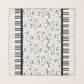 Stylish piano keys and music notes scarf | Zazzle