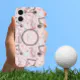 Stylish Pink Feminine Golf Design Custom Monogram Case-Mate iPhone Case ...