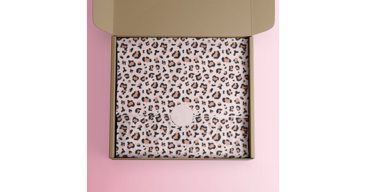 Stylish Pink Leopard Print Business Packaging Tissue Paper | Zazzle