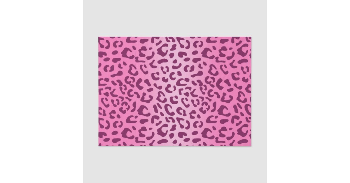Stylish Pink Leopard Print Tissue Paper | Zazzle