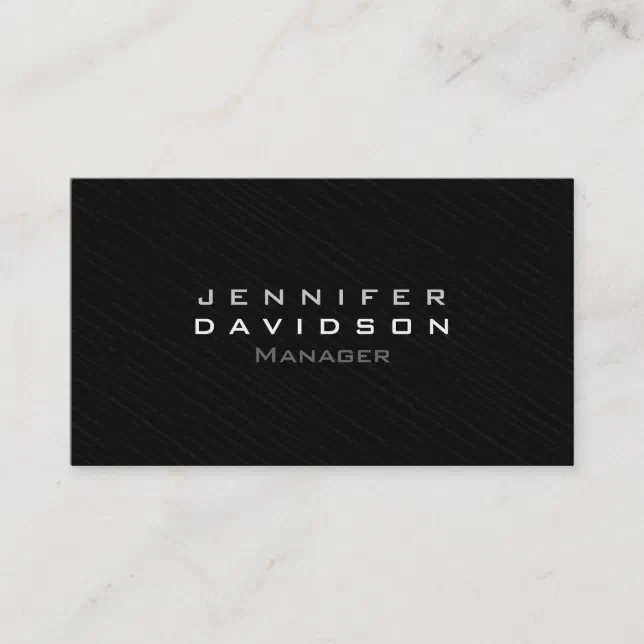 Stylish Professional Modern Dark Gray Business Card | Zazzle