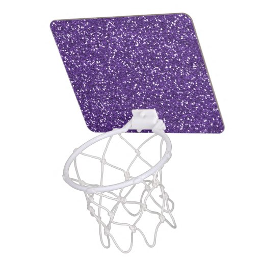 Stylish Purple Glitter Mini Basketball Hoop | Zazzle