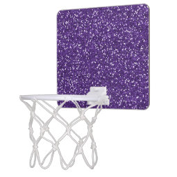 Stylish Purple Glitter Mini Basketball Hoop | Zazzle