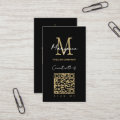 Stylish QR Code Business Logo Business Card | Zazzle
