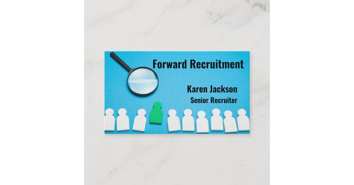 Stylish Recruitment Business Card | Zazzle