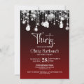 Stylish Red 30th Birthday Party Invitation | Zazzle