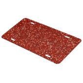 Stylish Red Glitter License Plate | Zazzle